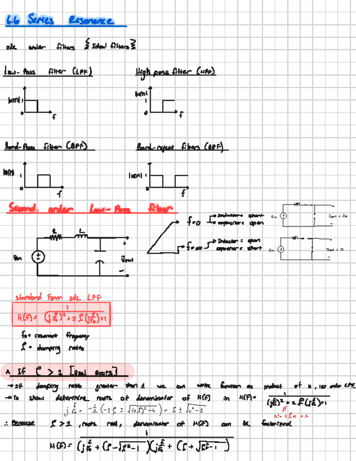 Week 9: Bode Plot Analysis of Filters in Circuit Theory - Studocu