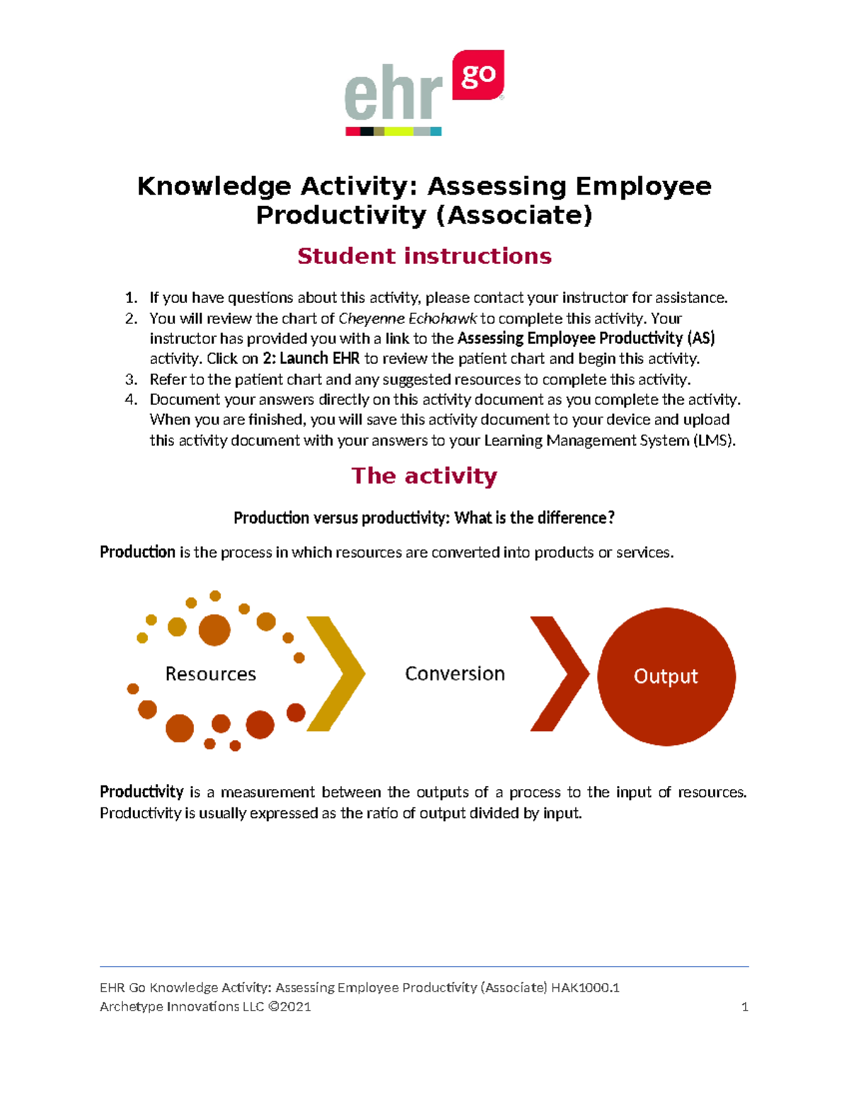 L8 Assignment - Assessing Employee Productivity (SK) - Studocu