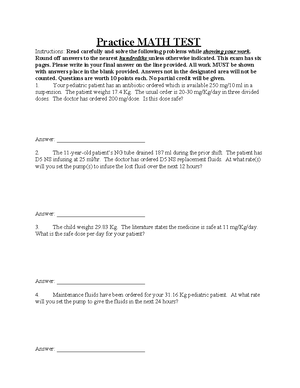 Study Guide Exam 3 - Quiz # 3 Chapters 16- PN 106-B 1. Can you as the ...