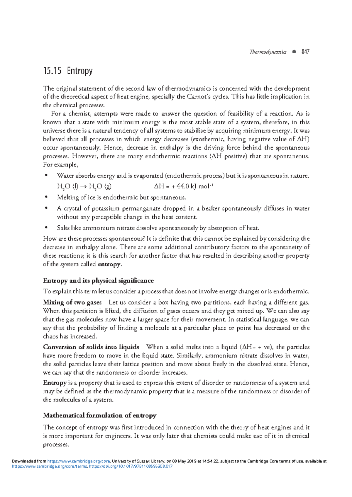 Thermodynamics: Entropy and Spontaneity - Studocu