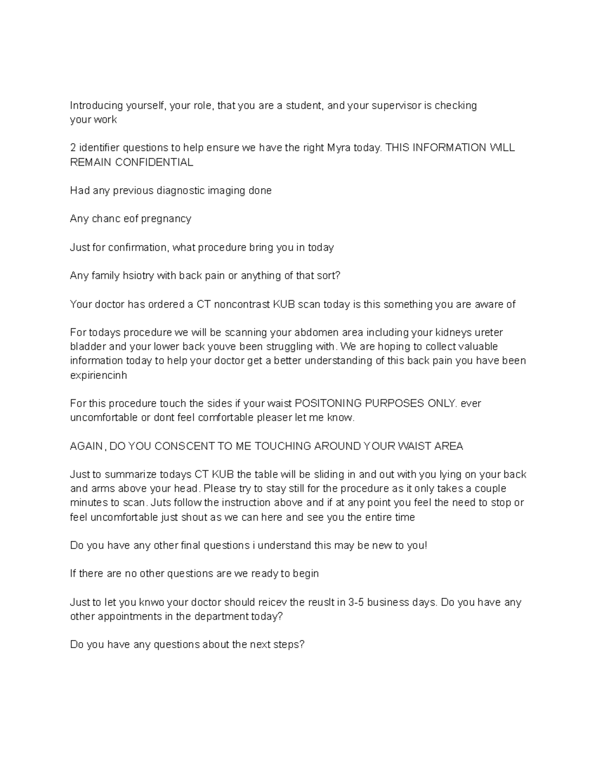 1 - patient introduction example - Introducing yourself, your role ...