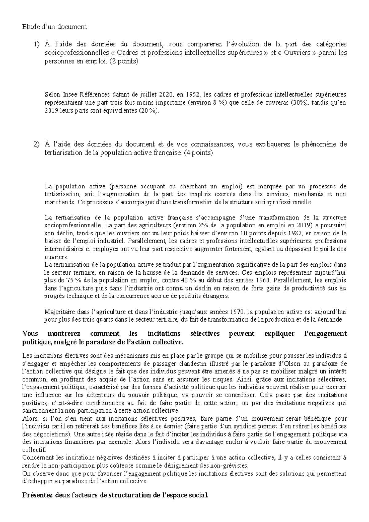 Indices Statistiques SES : Méthodologie et Exercices Pratiques - Studocu