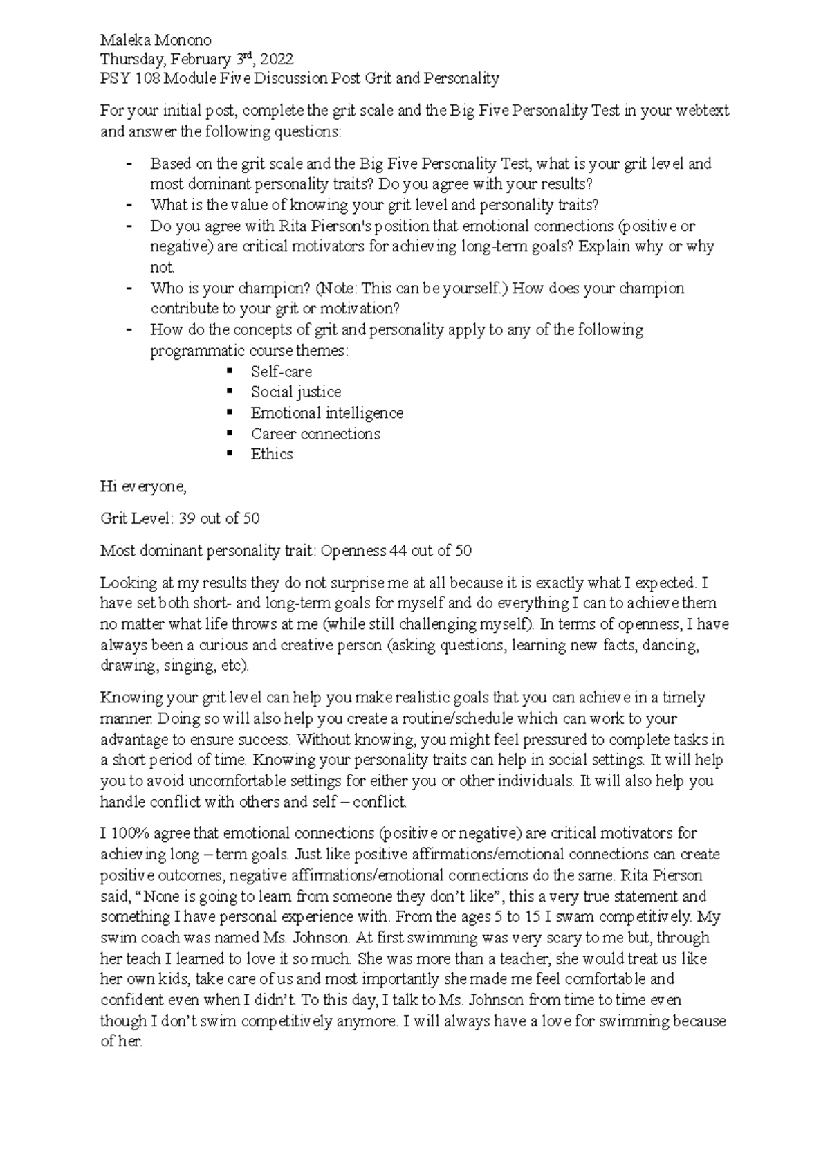 MAT 240 Module 6 Discussion Post Confidence Intervals - Maleka Monono ...
