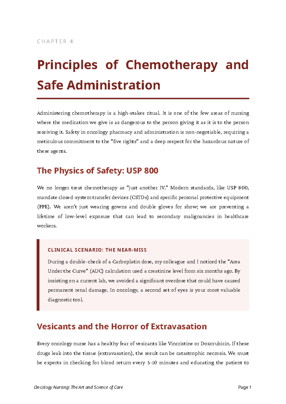 CHAPTER 4: Principles of Chemotherapy & Safe Admin. Practices - Studocu