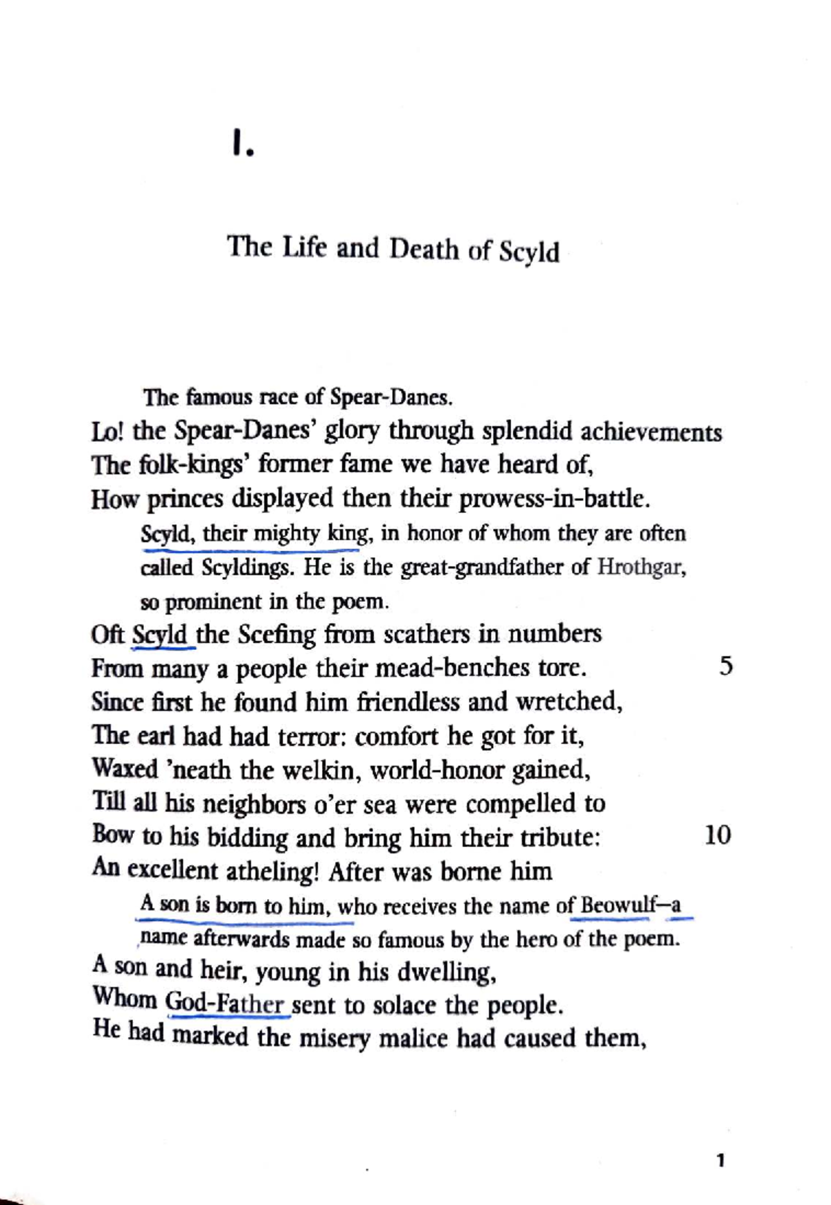 Beowulf (ENG 101) - Marked Copy and Analysis - Studocu