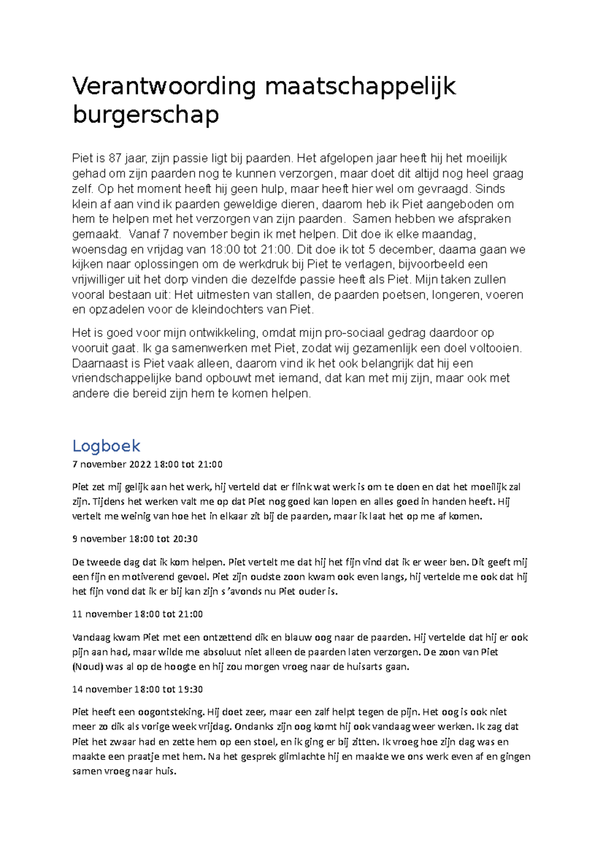 Portofolio Opdracht 1: Verantwoording Maatschappelijk Burgerschap ...