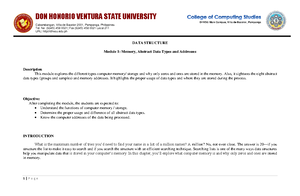 DATA STRUCTURE (CS101) Module 3: Understanding Arrays and Pointers - Studocu