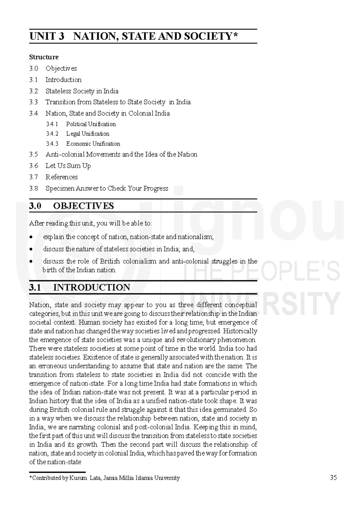 Unit 3: Nation, State, and Society in Colonial India - A Comprehensive ...