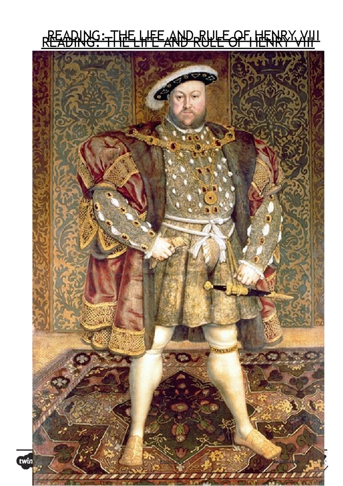 Henry VIII: Life, Legacy, and Lessons from History Reading - Studocu