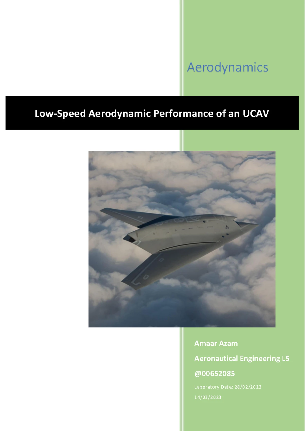Aerodynamics Report 1 - 2nd year - Aerodynamics Laboratory Report ...