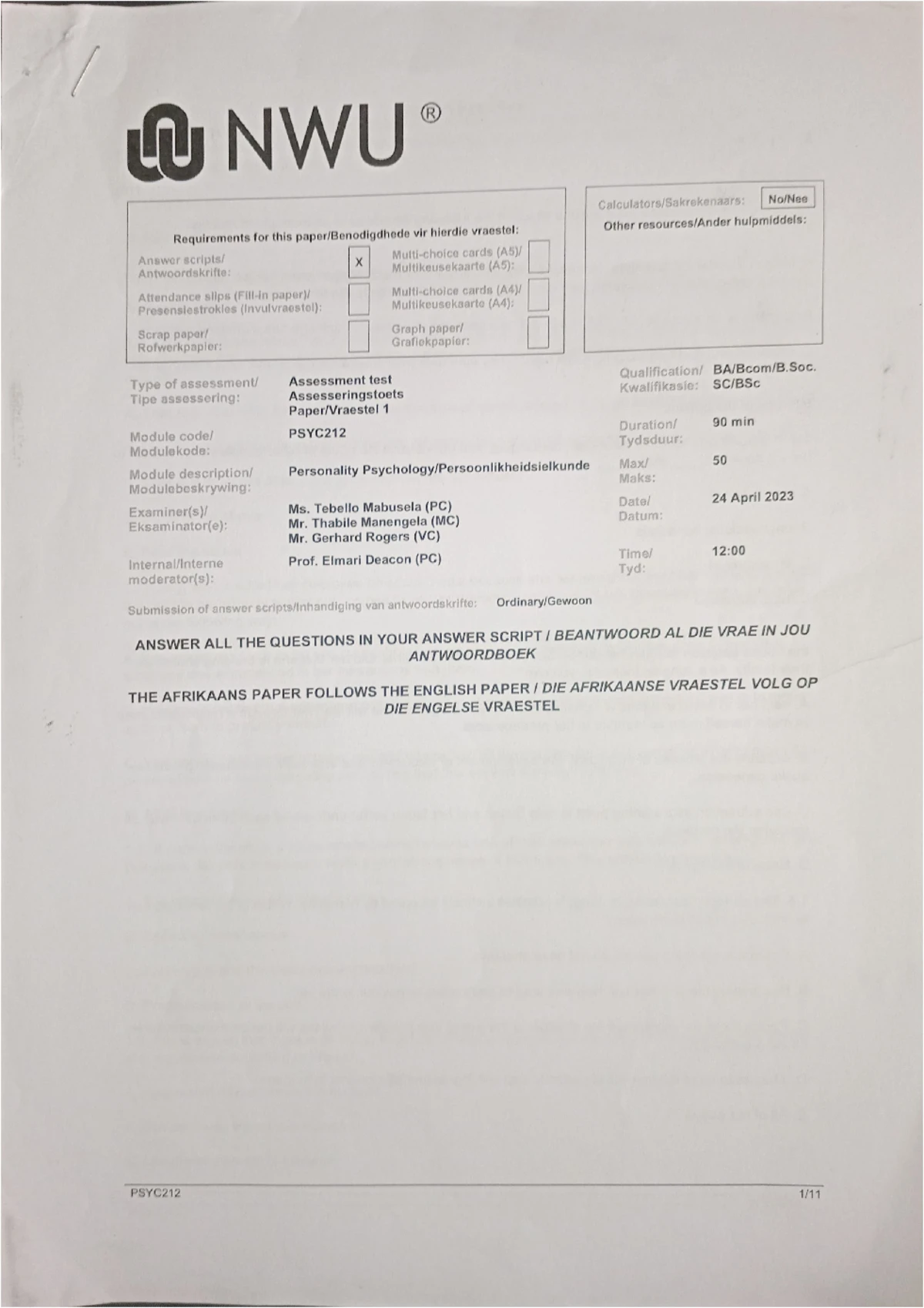 2025 NWU Calendar Overview: Key Dates & Events - Studocu