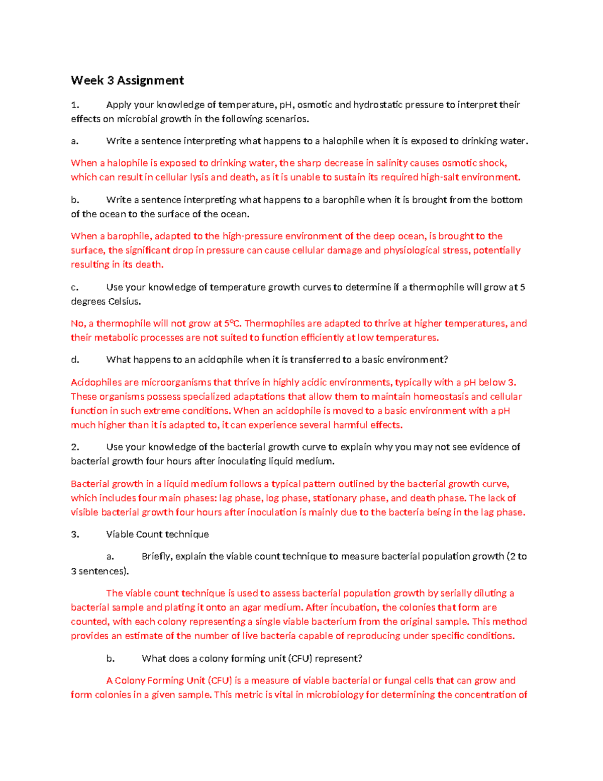 Week 3 Assignment Microbial Nutrition and Metabolism - Week 3 ...