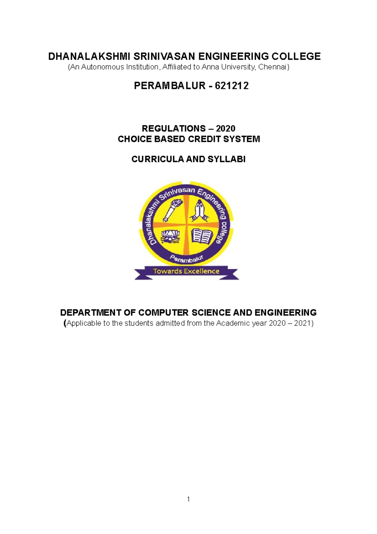 UG Syllabus Final - Computer Science Engineering - Regulations 2020 ...