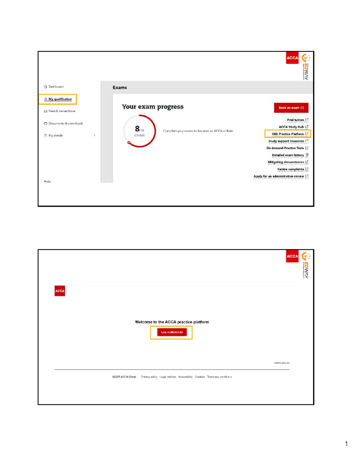 Hướng dẫn vào CBE Practice Platform - ACCA - Section C - Basic Auditing ...