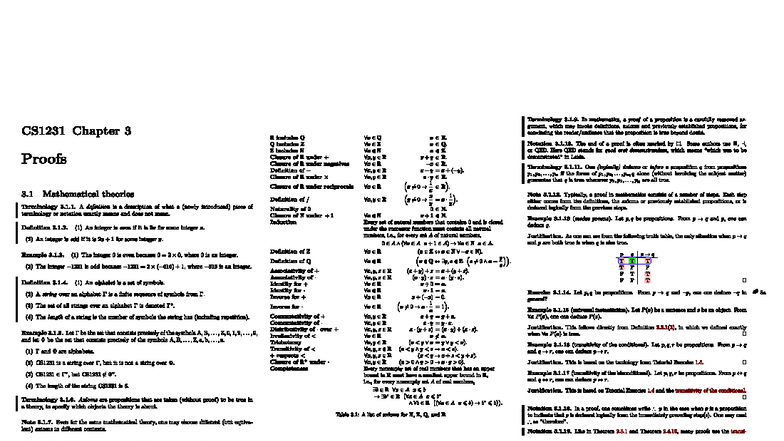 CS1231 Chapter 3 Proofs: Mathematical Theories and Terminology - Studocu