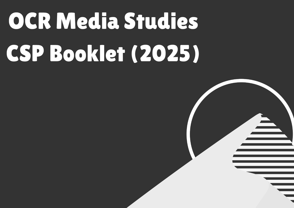 OCR Media Studies CSP Booklet (2025): Analysis of David Guetta & Sia ...