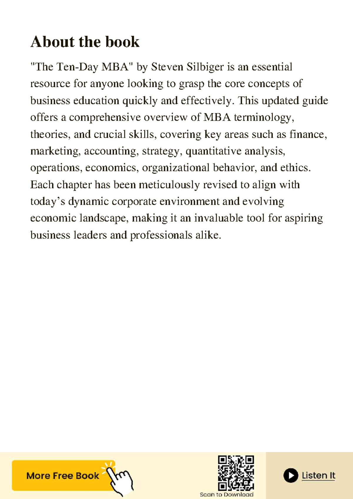 The Ten-Day MBA PDF-1-12-pages-3 - About the book "The Ten-Day MBA" by ...