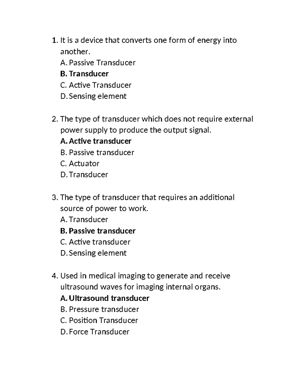 Quiz 2 Exam Coverage - Transducers and PLCs - Studocu