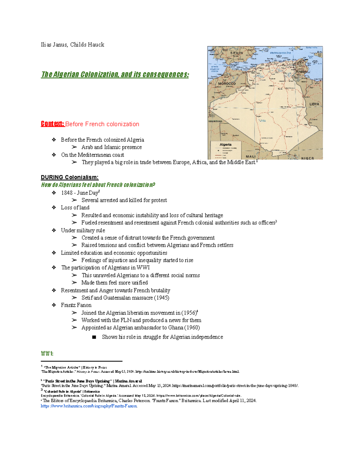 Algeria info packet - cbducsdjvbksd - Ilias Janus, Childs Hauck The ...