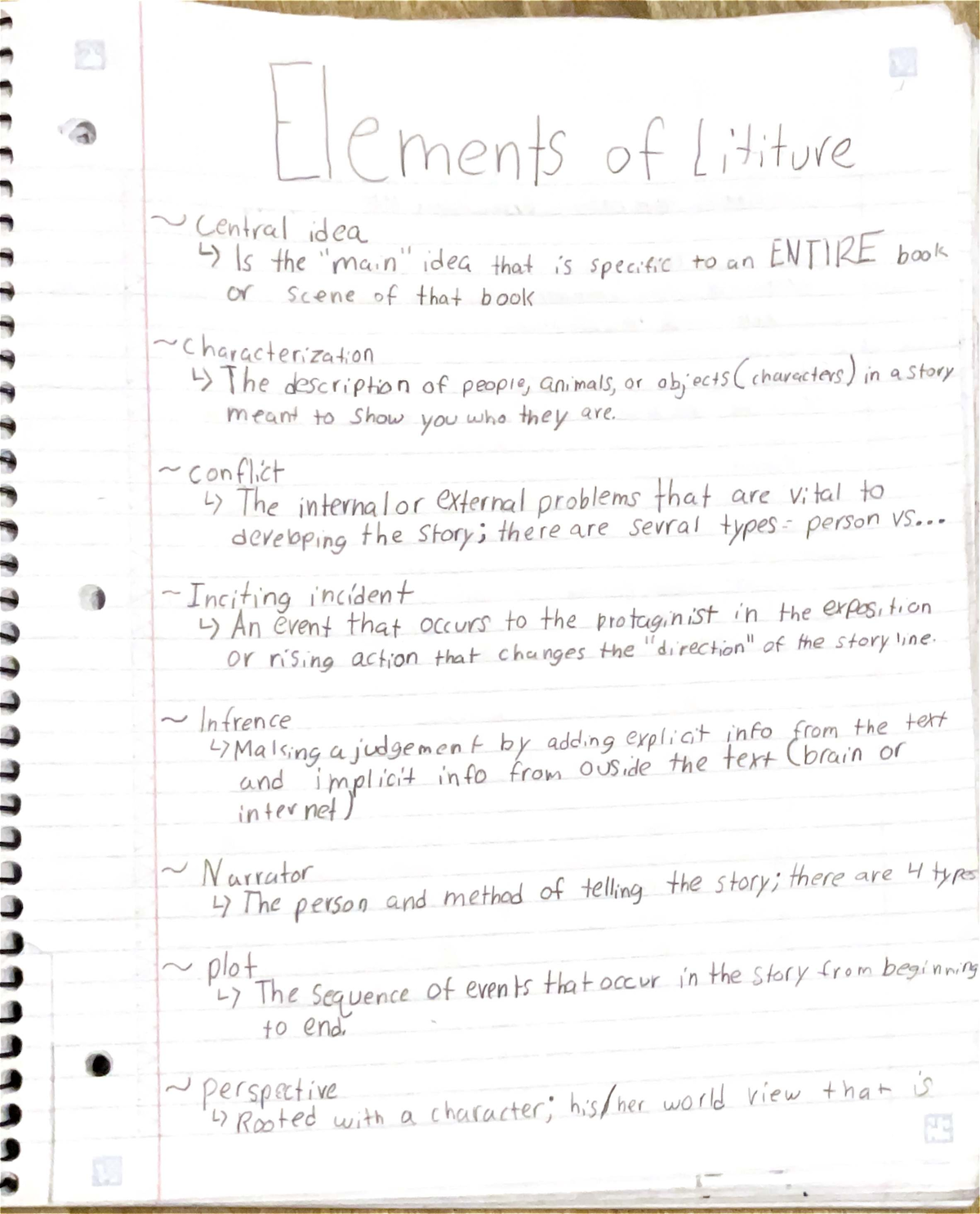 Elements of Literature: Key Concepts and Definitions - Studocu