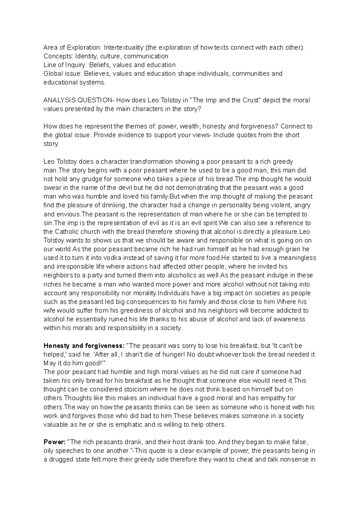 2nd story - The Imp and the Crust ( The Imp and the Peasant´s Bread ...