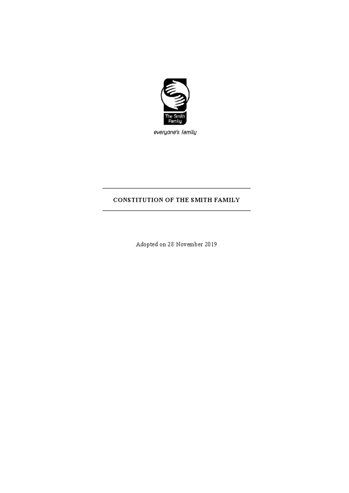 Smith family-constitution ...