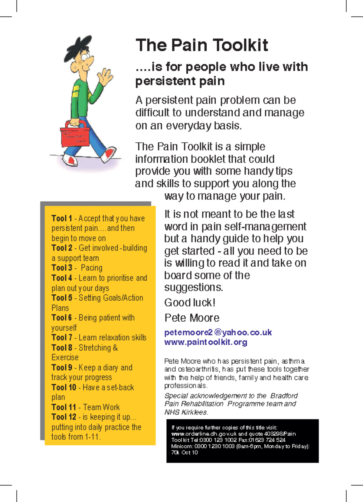 The pain toolkit - Oct 10 - READ - The Pain Toolkit ... for people who ...