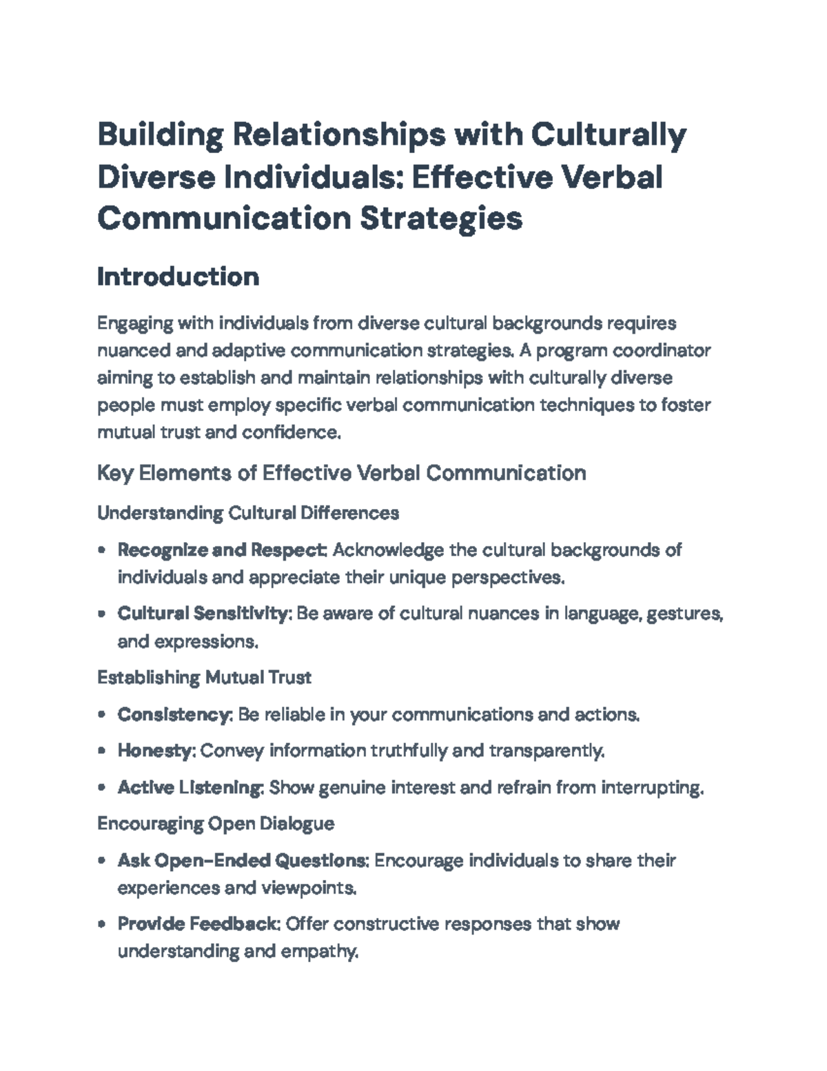 Effective Verbal Communication Strategies for Program Coordinators ...