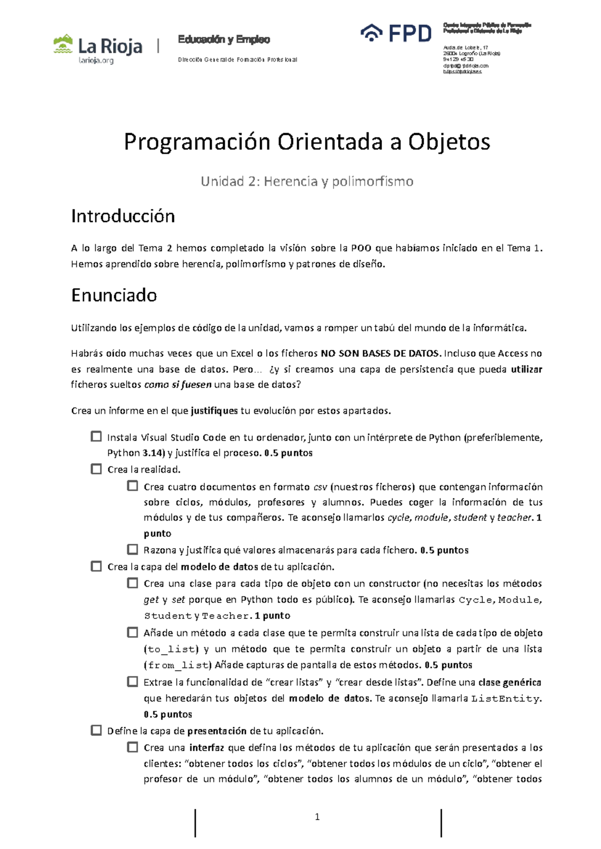 POO 02 Tarea - Herencia y Polimorfismo en Programación Orientada a Objetos - Studocu