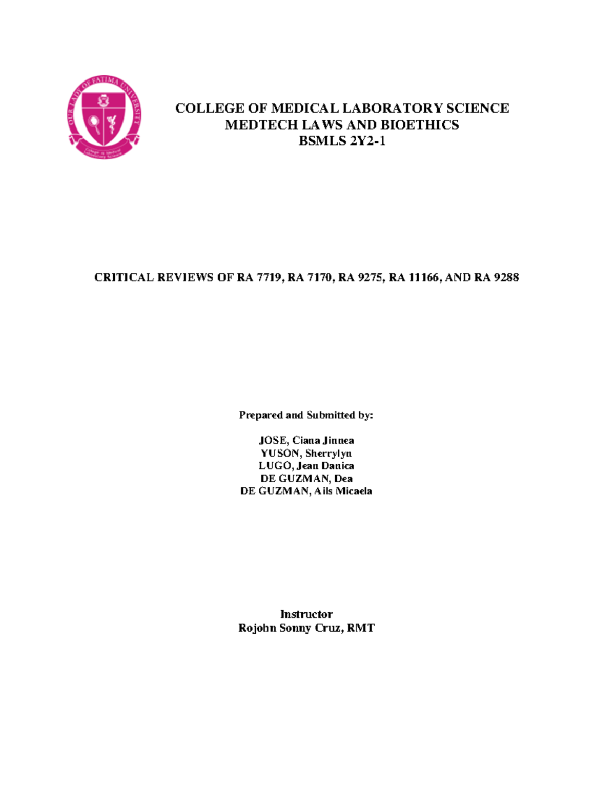 Medtech-LAWS: Critical Review of RA 7719, RA 7170, RA 9288 and More ...