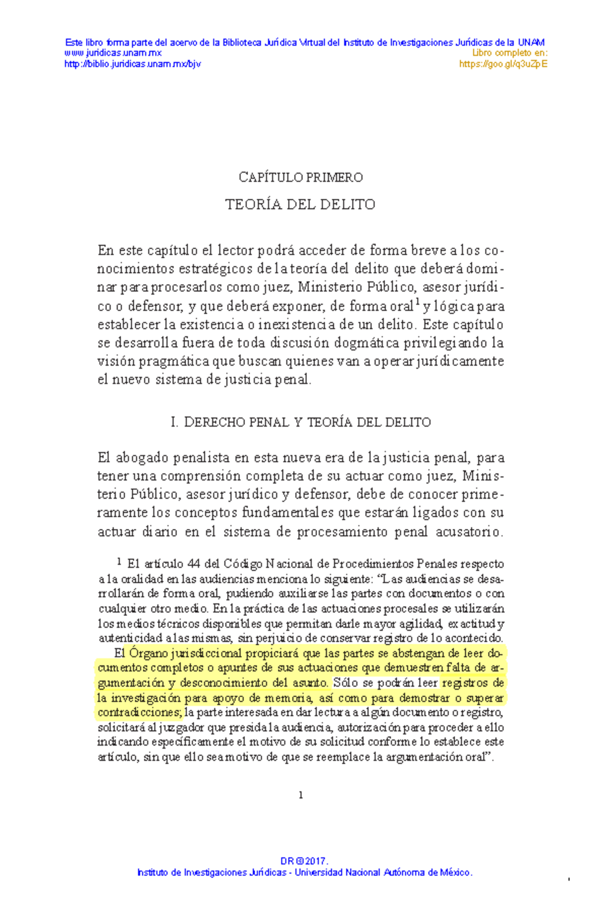 4 - como elaborar una demanda penal - 1 Capítulo primero TEORÍA DEL ...