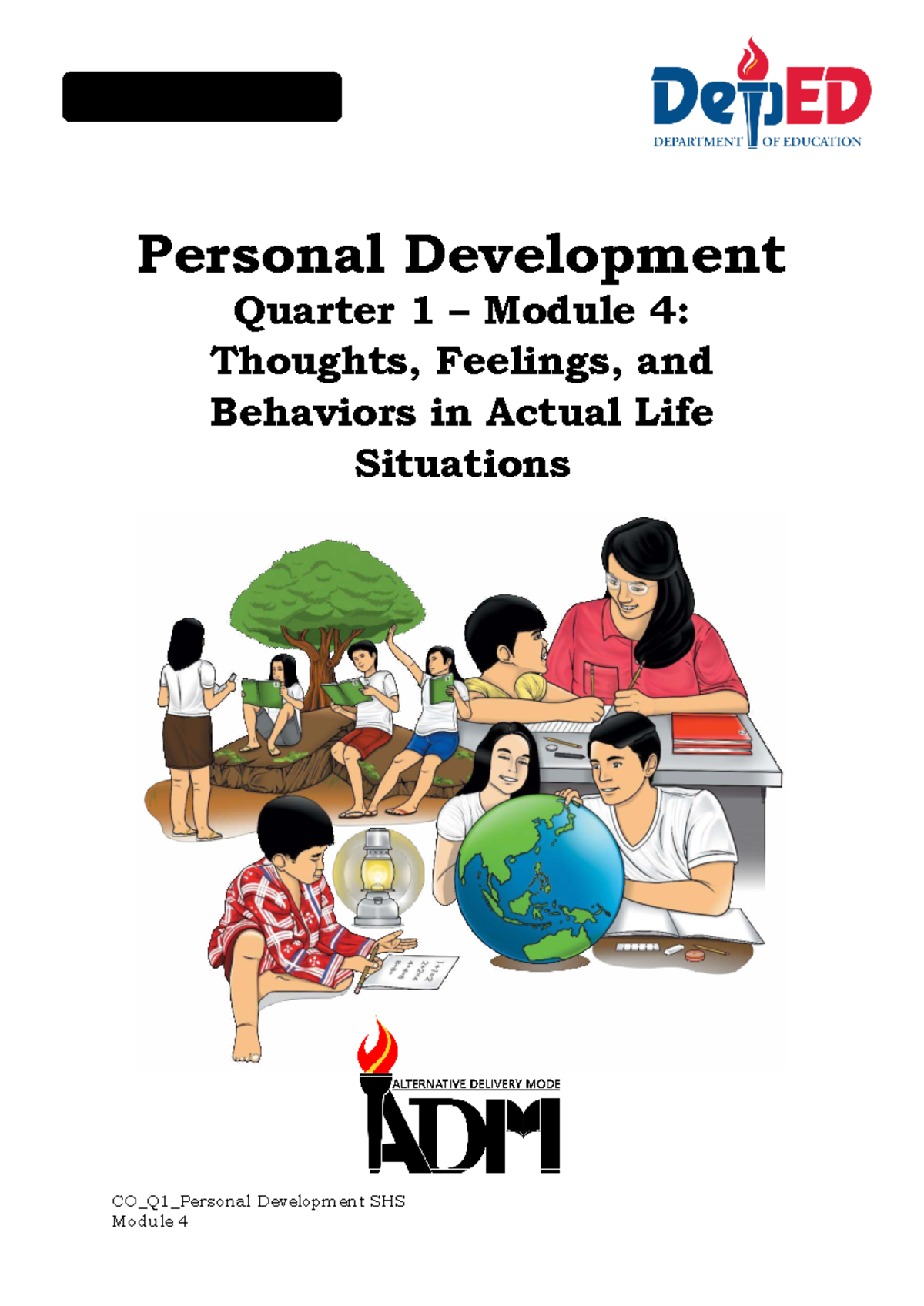 CO_Q1_Personal Development SHS Module 4: Thoughts, Feelings, and ...