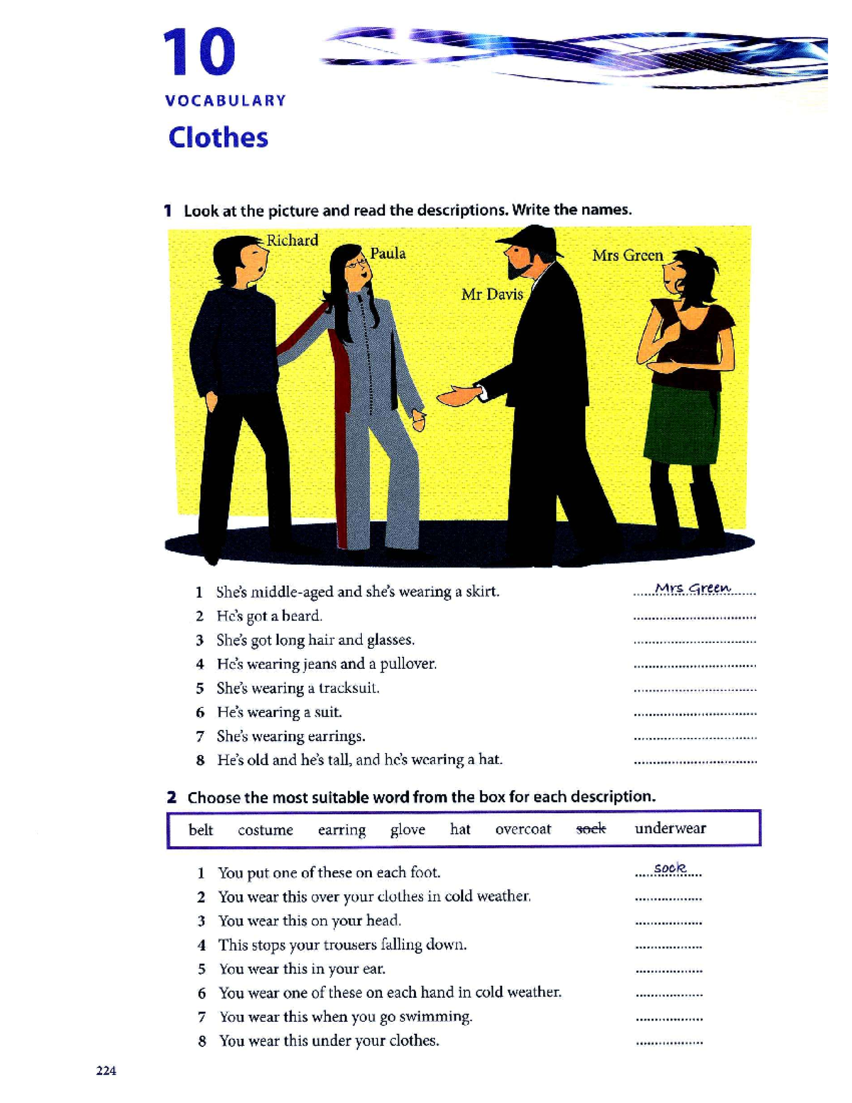 Vocabulary Units 10-12: Clothes, Weather, and Body Parts - Studocu