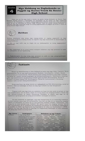 ESP Q4 -W1 - ESP 9 Quarter 4 - Edukasyon sa Pagpapakatao - Studocu