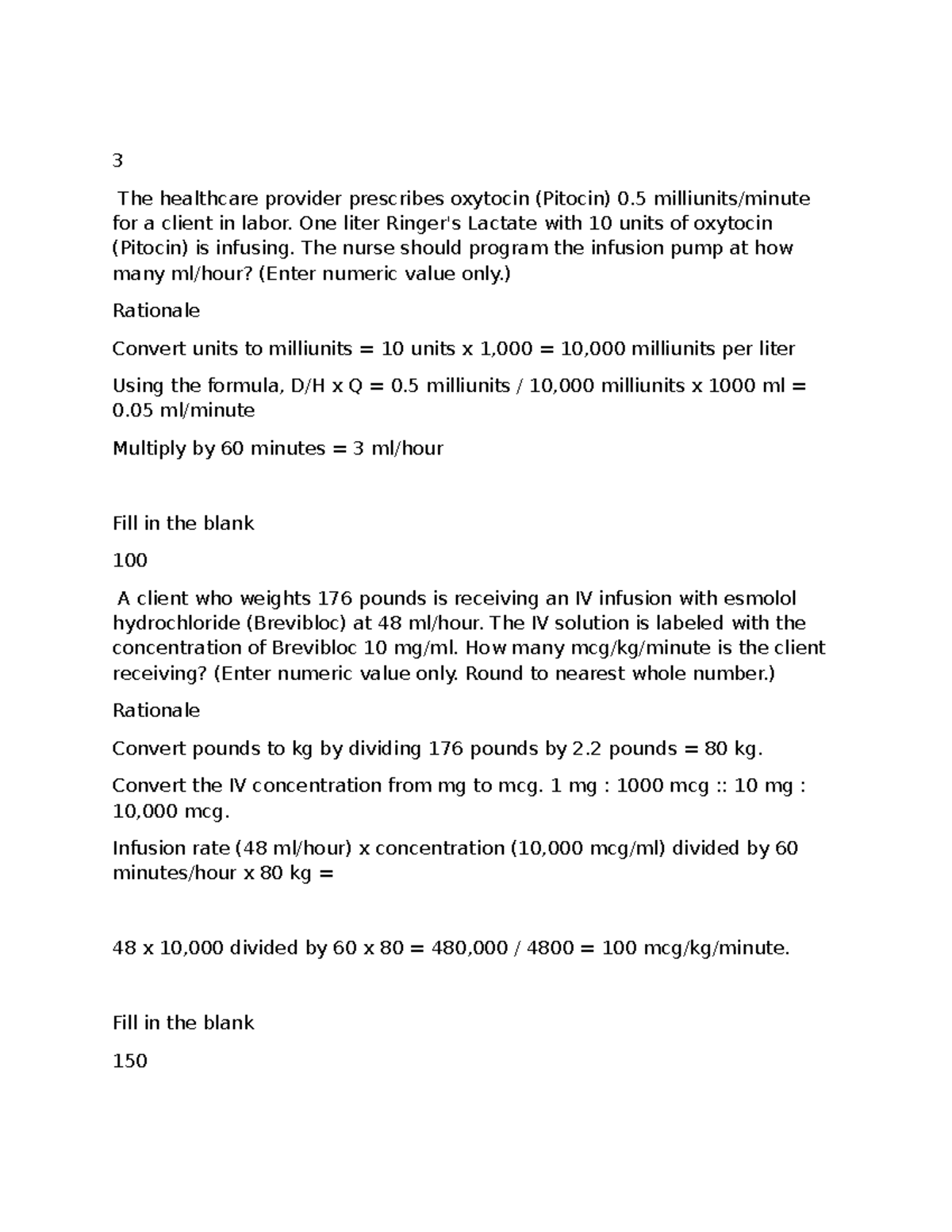 Dosage Calculation Quiz 2 - Nursing Practice Essentials - Studocu