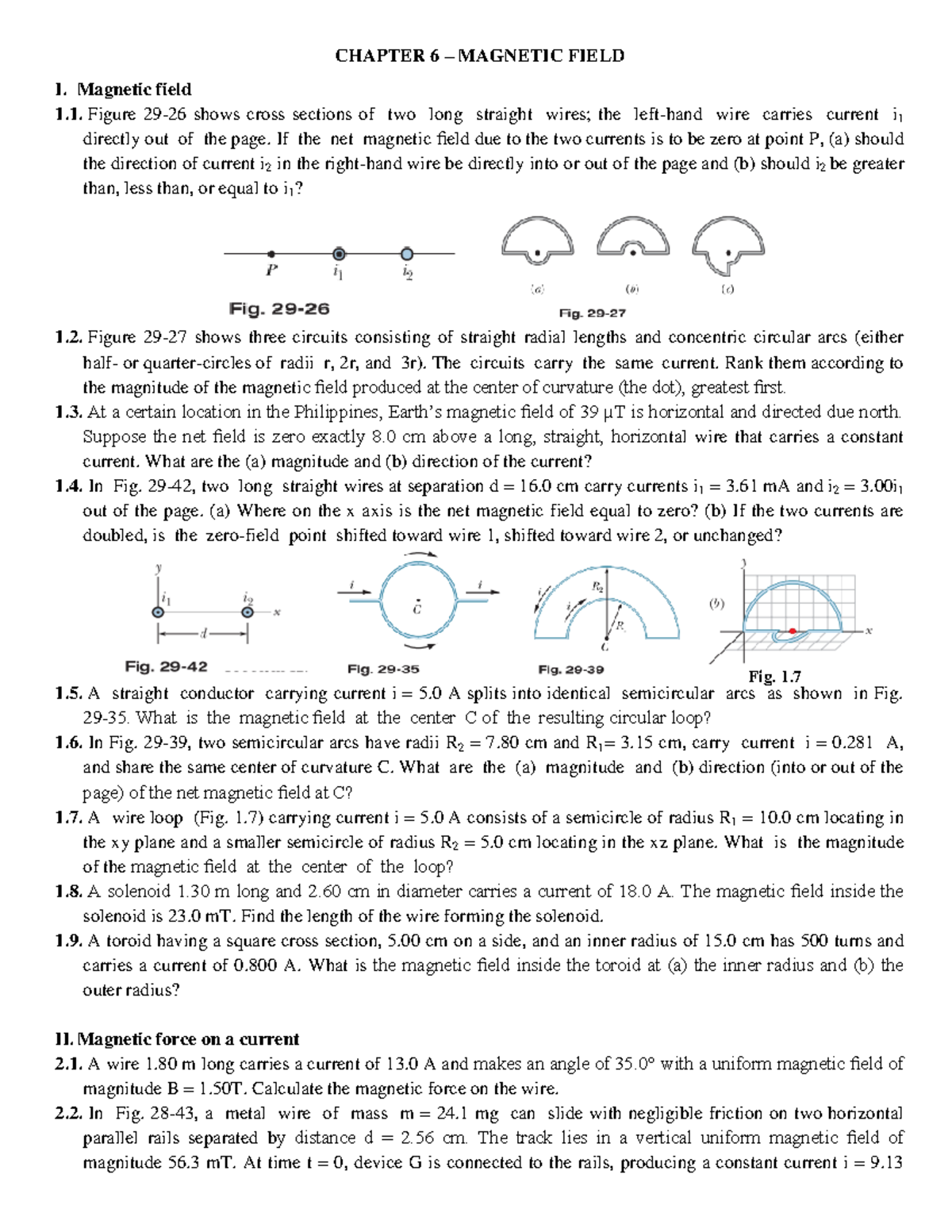 Chapter 6 - Magnetic Field Concepts and Applications - Studocu