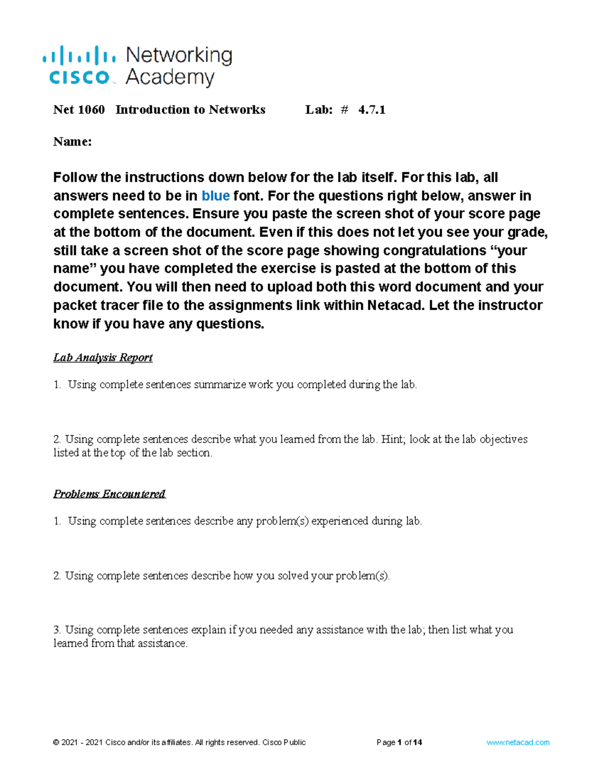 4.7.1 Packet Tracer - Physical Layer Exploration - Physical Mode - Net ...