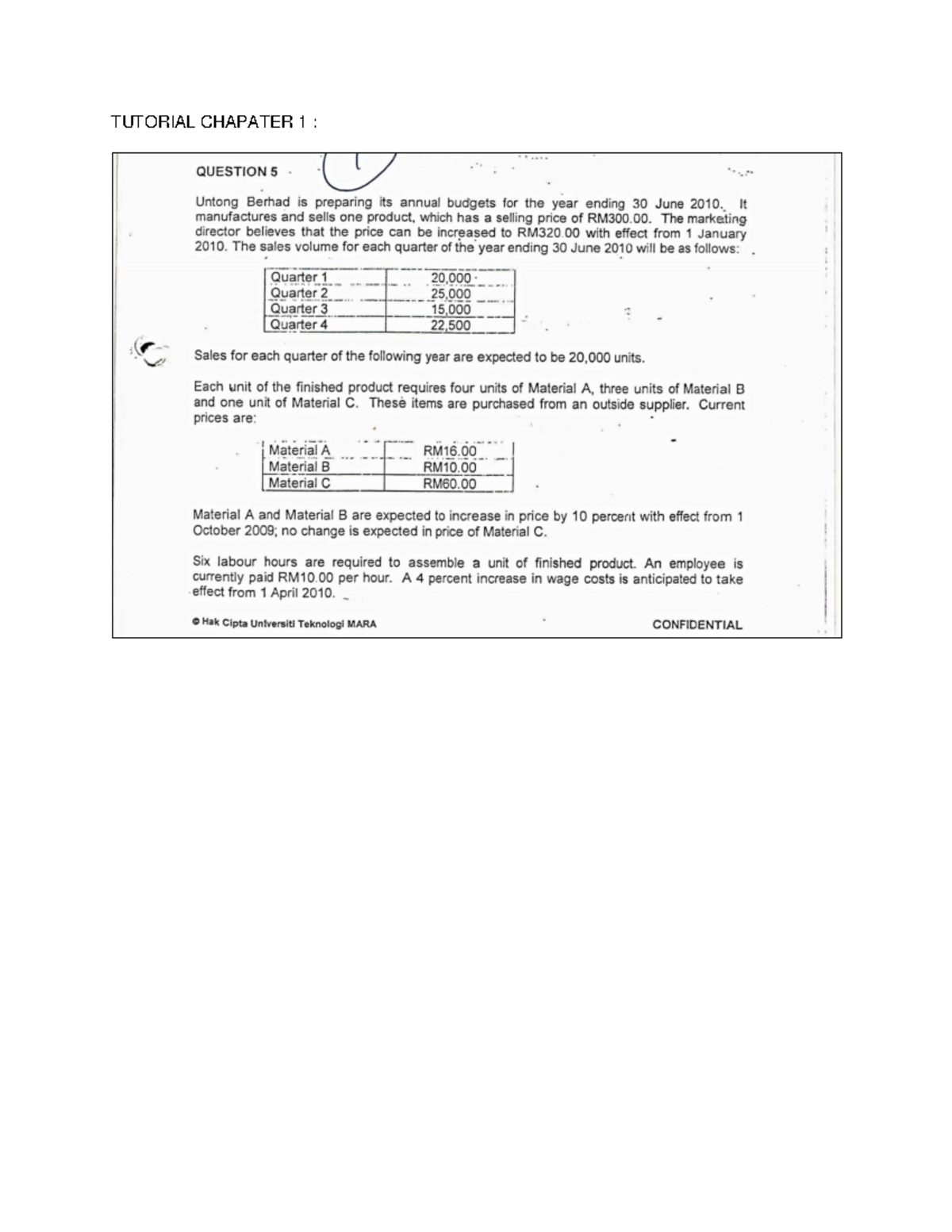 TUTO Chapter 1 - TUTORIAL CHAPATER 1 : EXTRA QUESTIONS QUESTION 1 MH ...