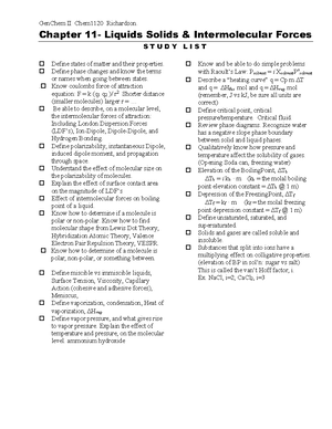 Chem 1120: Practice Test on Intermolecular Forces, Liquids, and Solids ...