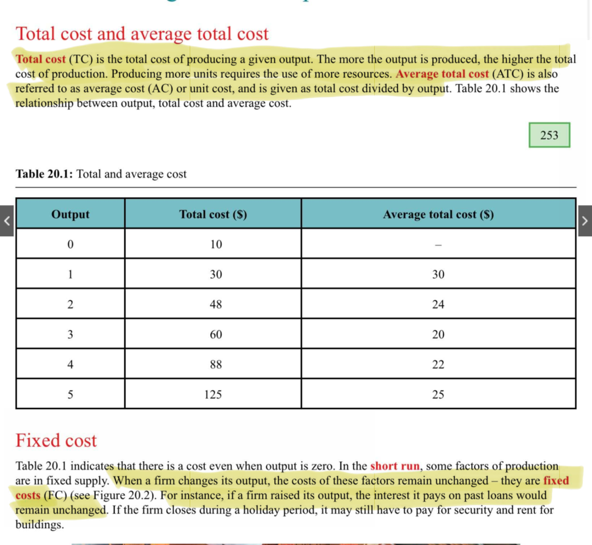 Chapter 20 - Total Cost, Average Cost, and Revenue Analysis - Studocu