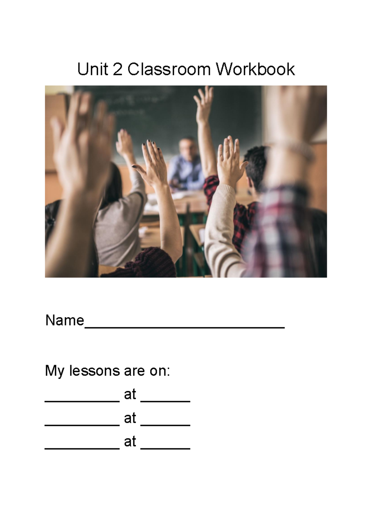 Unit 2 Classroom Workbook: Health & Social Care Lessons - Studocu