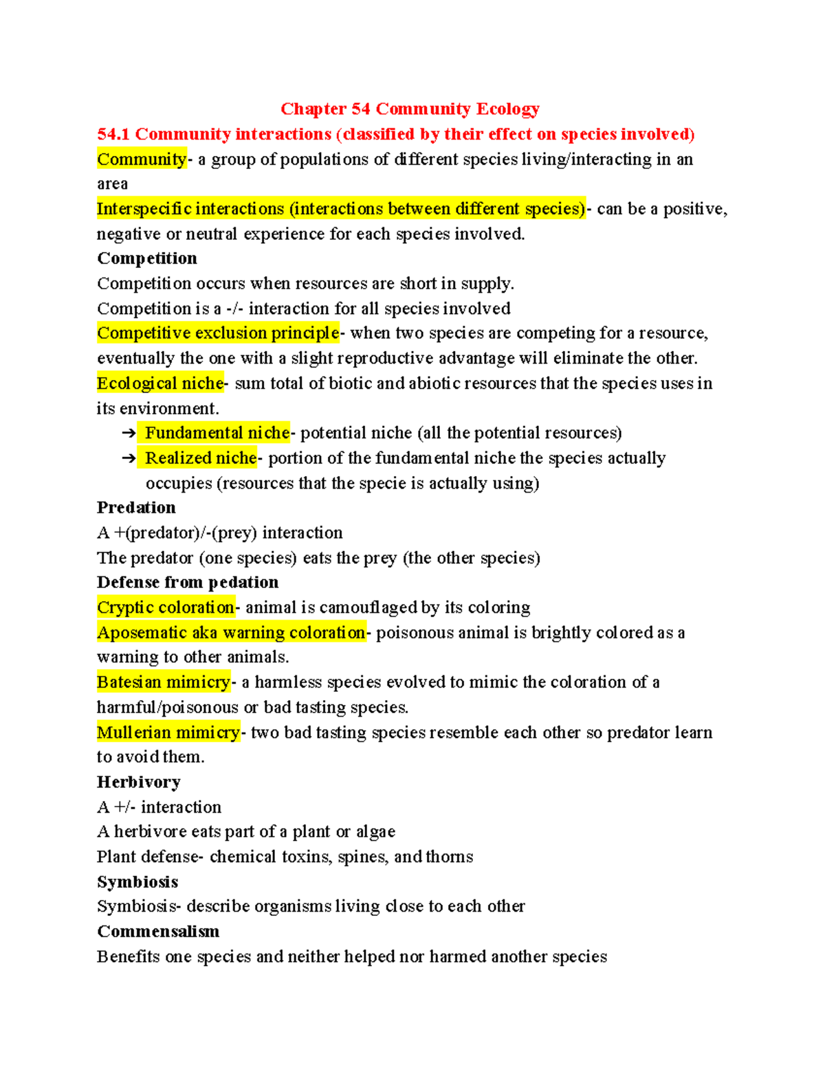 Chapter 54 Community Ecology - Chapter 54 Community Ecology 54 ...