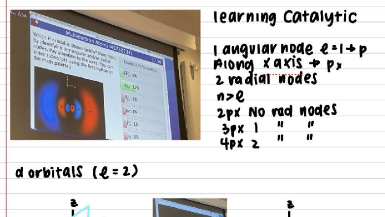 Learning Catalytics: Identifying Angular Nodes in Orbitals - Studocu