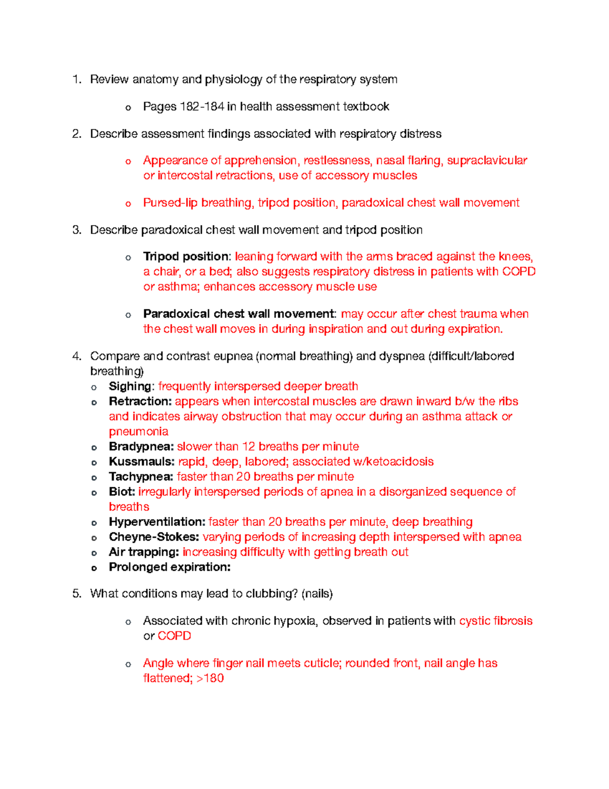 Respiratory System Study Guide: Key Concepts from Chapter 11 - Studocu
