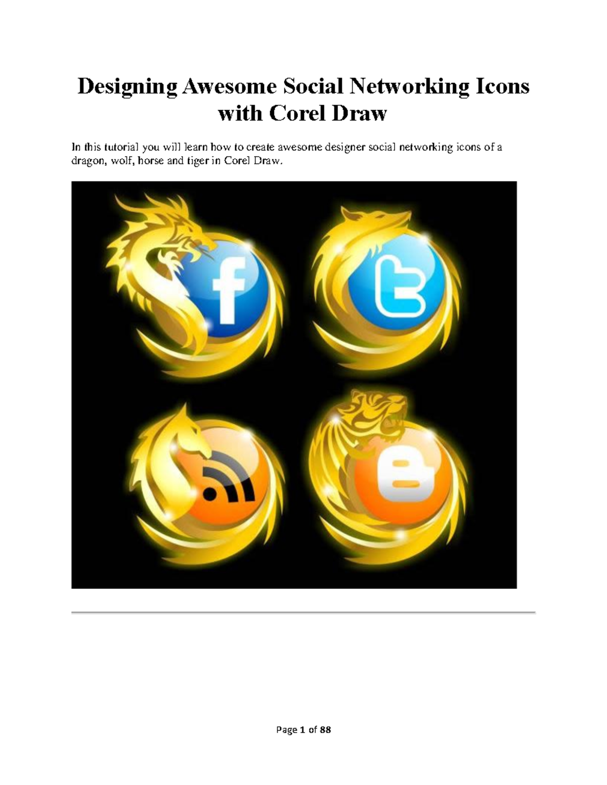 Designing Social Networking Icons Tutorial (CorelDraw 11 X5) - Studocu