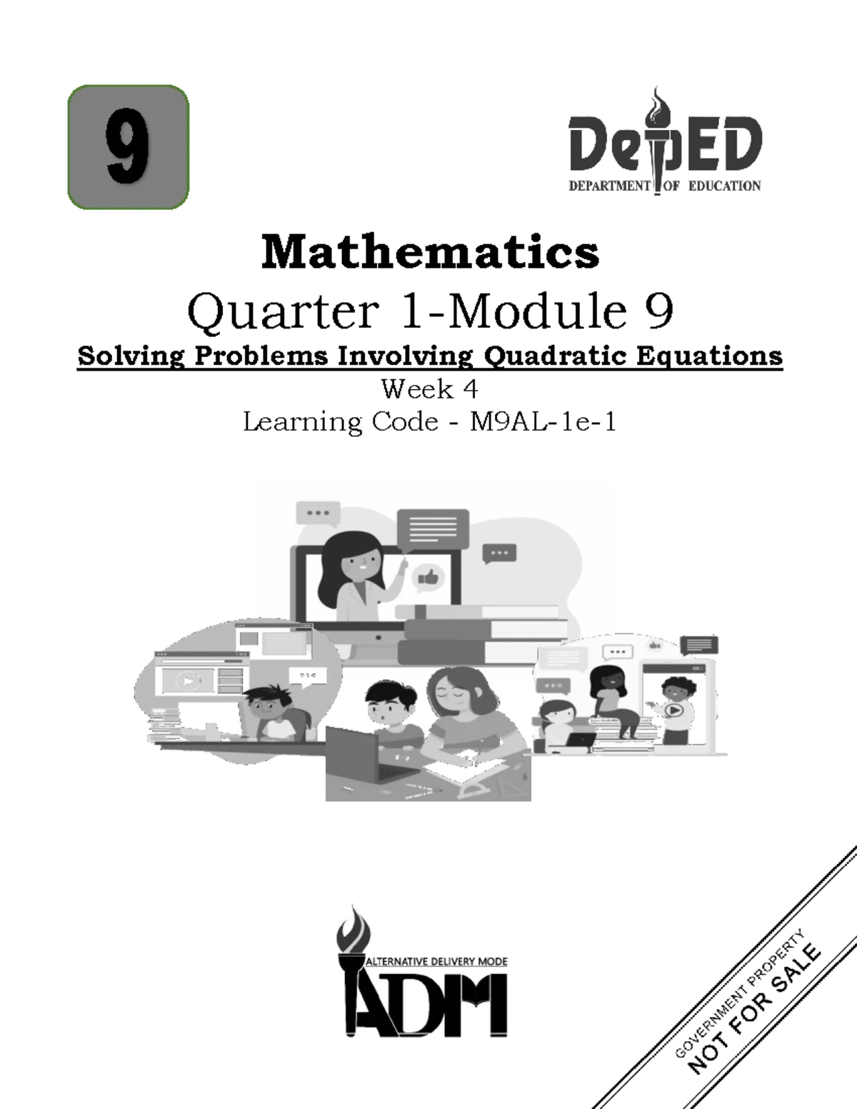 Math 9 Quarter 1 Module 11: Understanding Quadratic Inequalities - Studocu