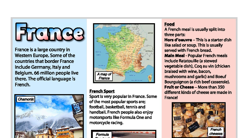 France - Reading Challenge: Exploring French Cuisine and Culture - Studocu