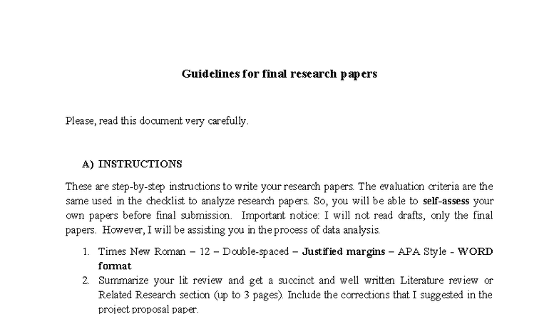 Final Research Paper Guidelines for Course Code G.M - Studocu
