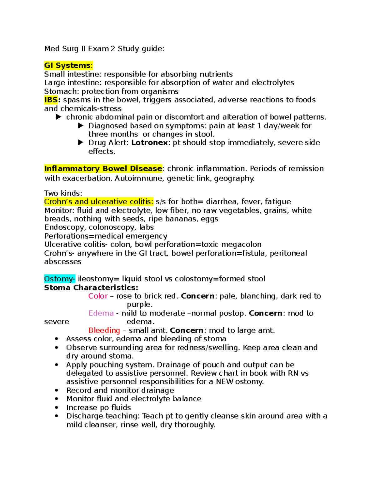 Coldspa - Lecture notes 2 - COLDSPA Symptom Analysis Mnemonic Questions ...