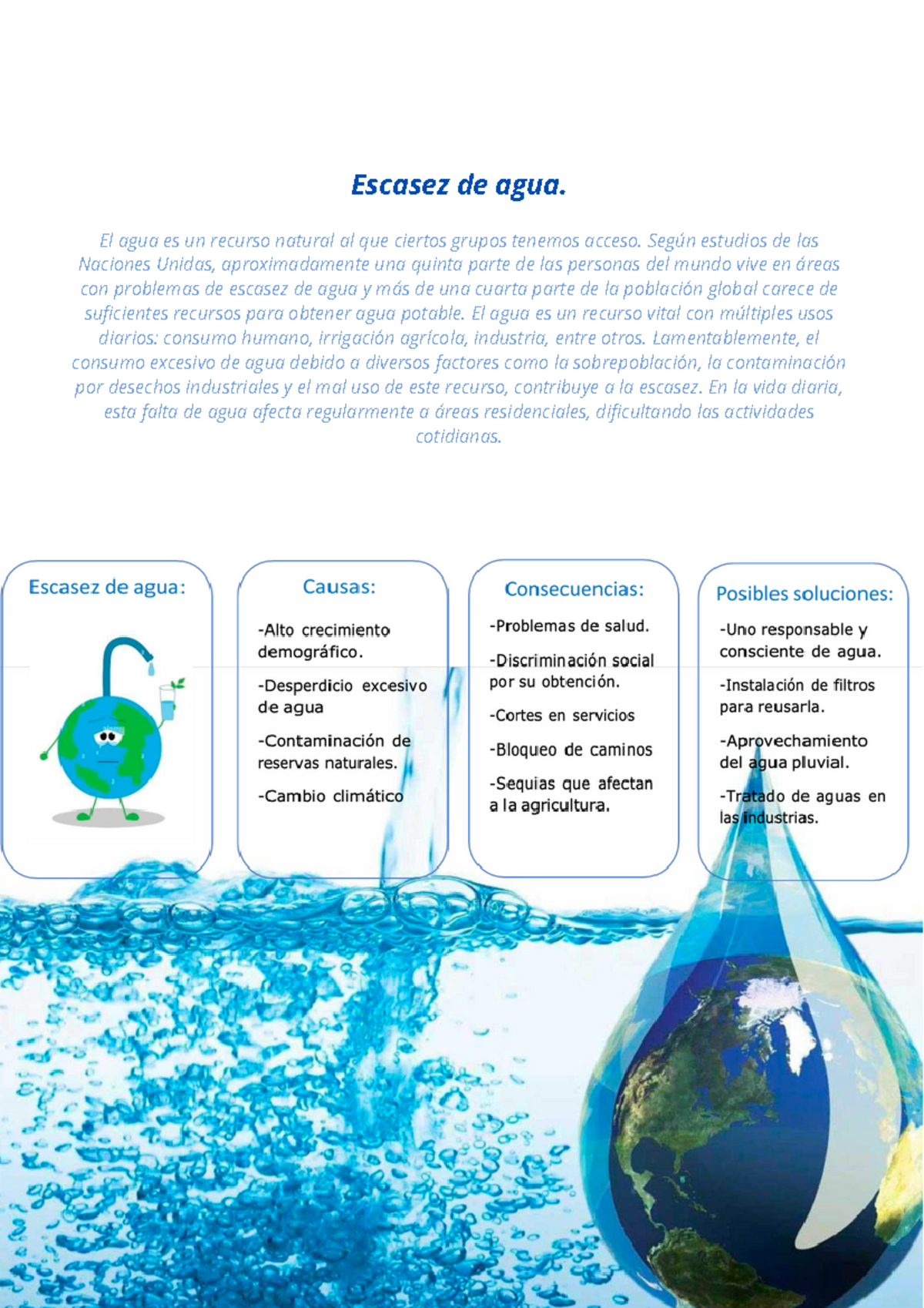 Nudos y rutas-2 - nnnnnn - Escasez de agua. El agua es un recurso natural al que ciertos grupos ...